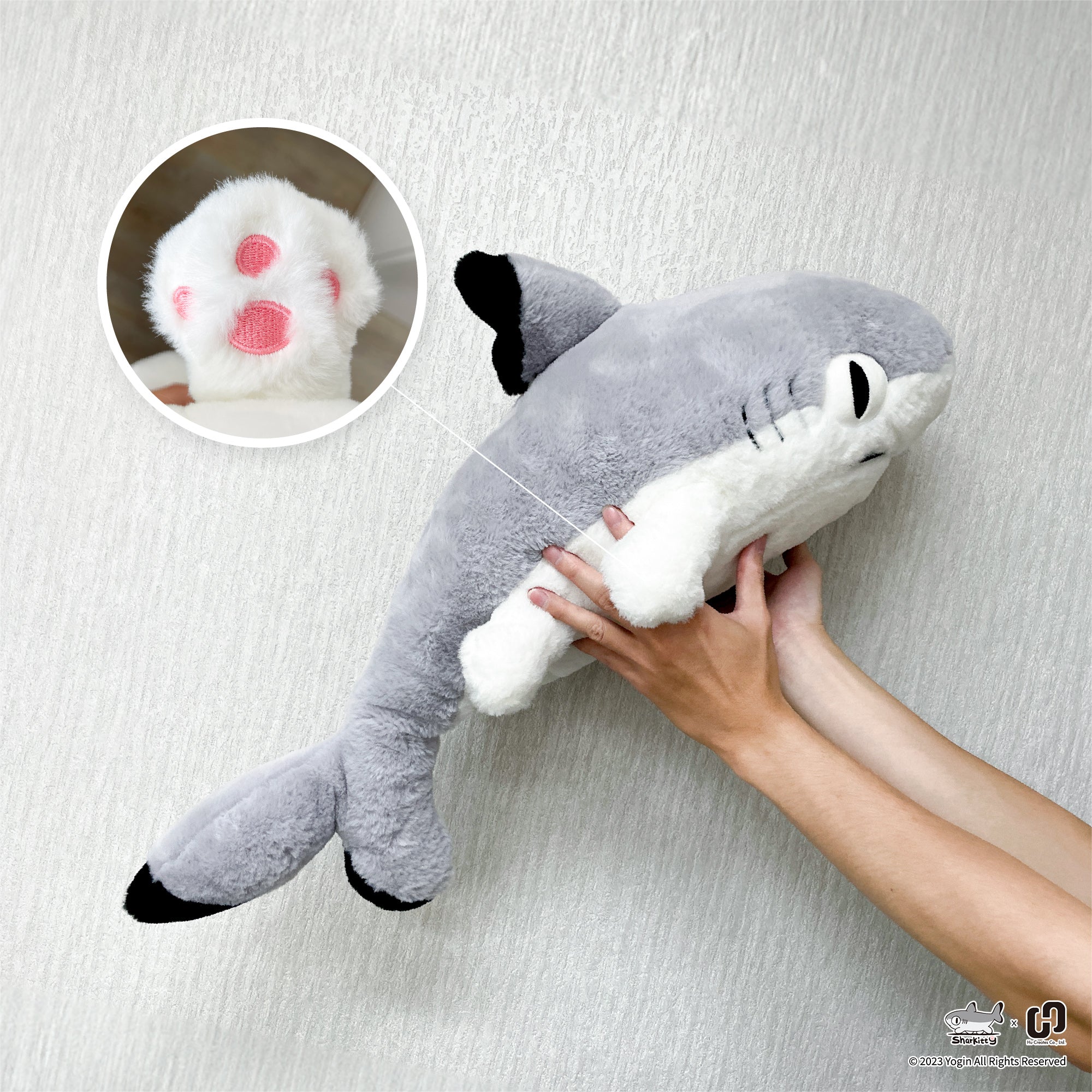 Yogin | SharKitty Plushie - Grey – Wyrd Media